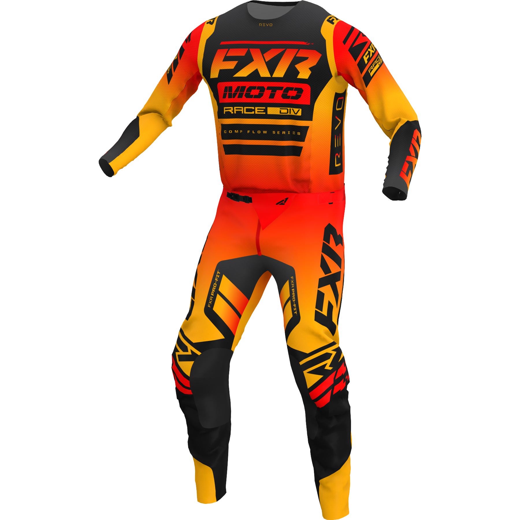 2023 FXR REVO COMP TEQUILA SUNRISE ORANGE BLACK MX KIT COMBO | FXR MX Kits – mastersofmx