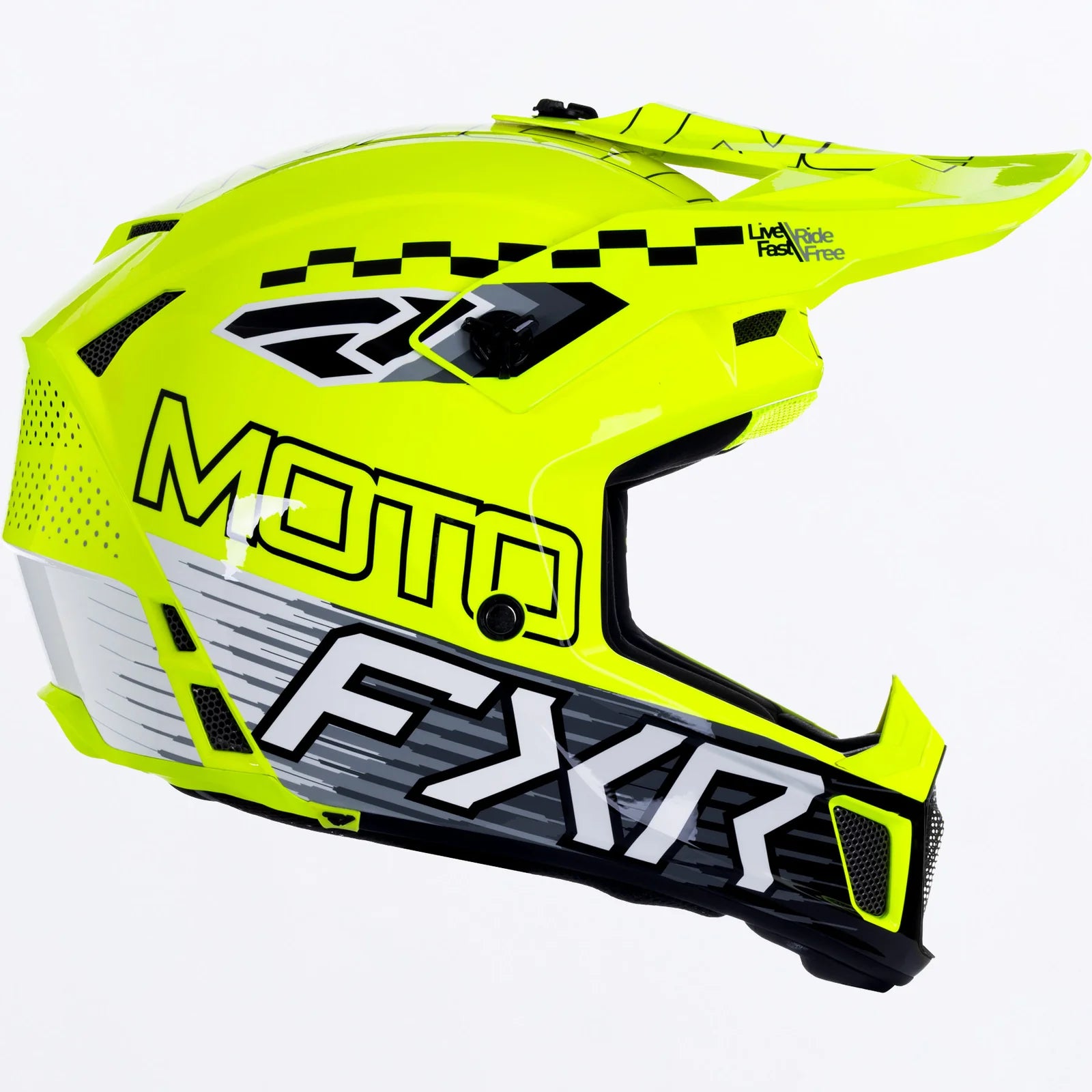 2026 FXR Clutch Race Div Helmet Yellow Motocross Helmet | FXR MX ...