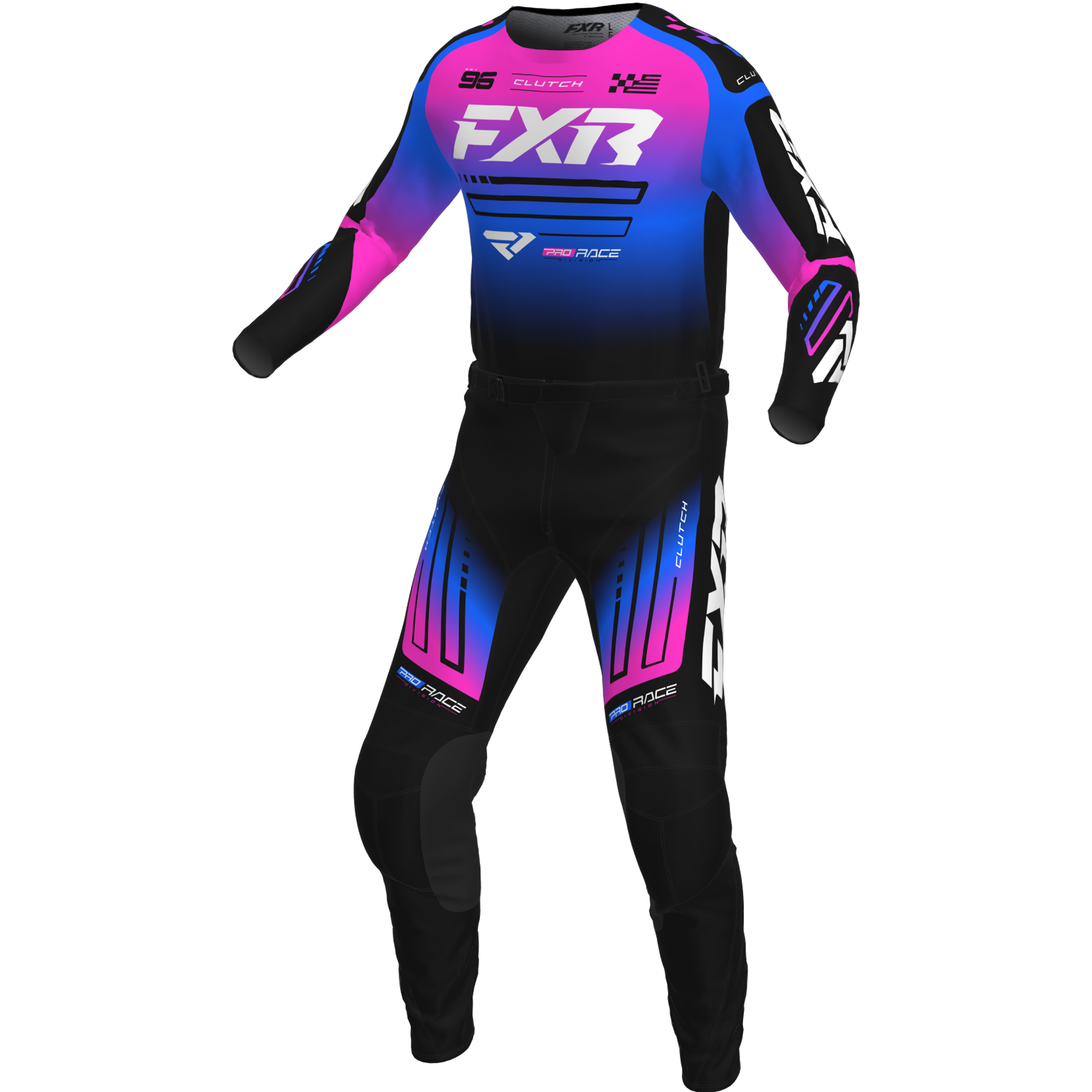 2025 FXR Kids CLUTCH Black Pink Blue Peewee Kit Combo | FXR Youth MX ...