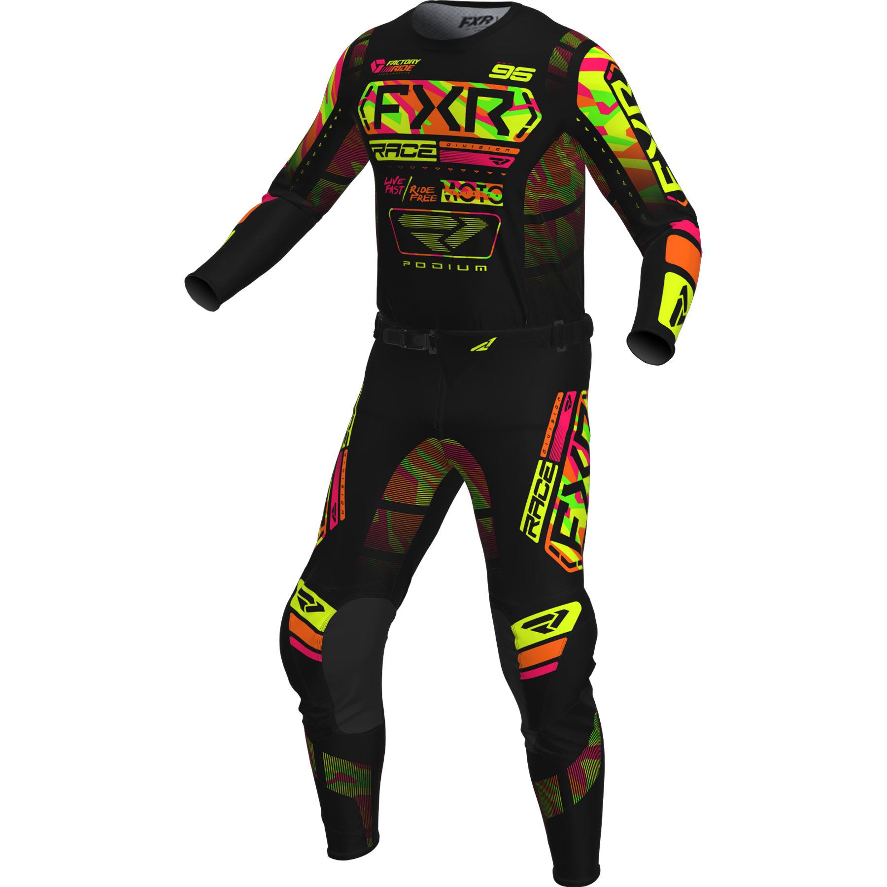 2025 FXR Youth Podium Sherbet Camo Kit Combo | FXR Youth MX Kits ...