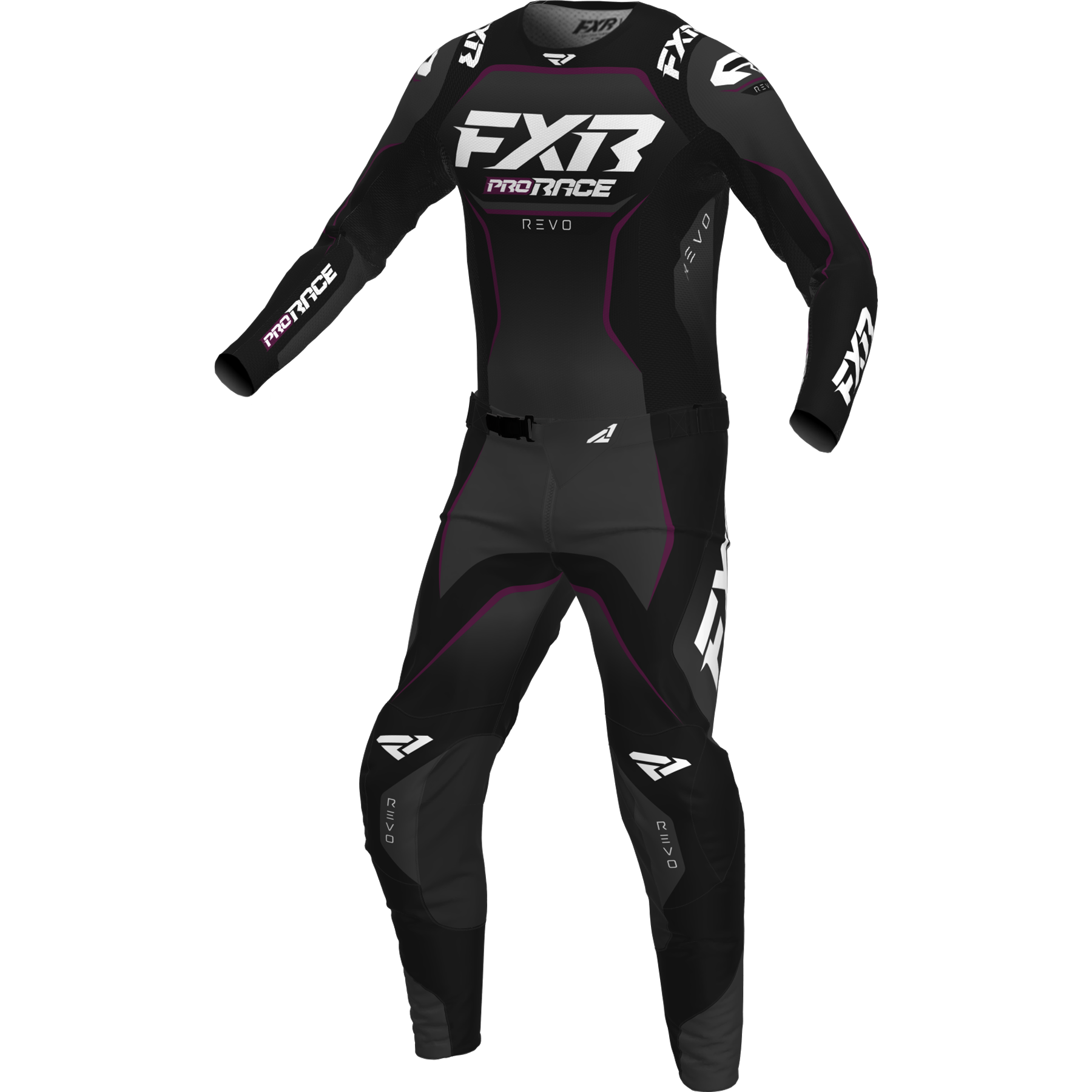 2025 FXR Revo Black Plum Purple MX kit combo | FXR MX Kits – mastersofmx