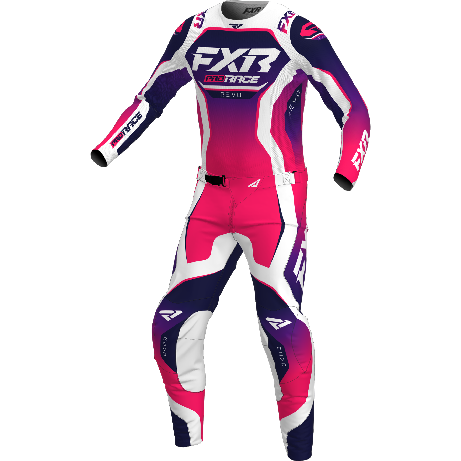 2025 FXR Revo Razz Purple Pink MX kit combo | FXR MX Kits – mastersofmx