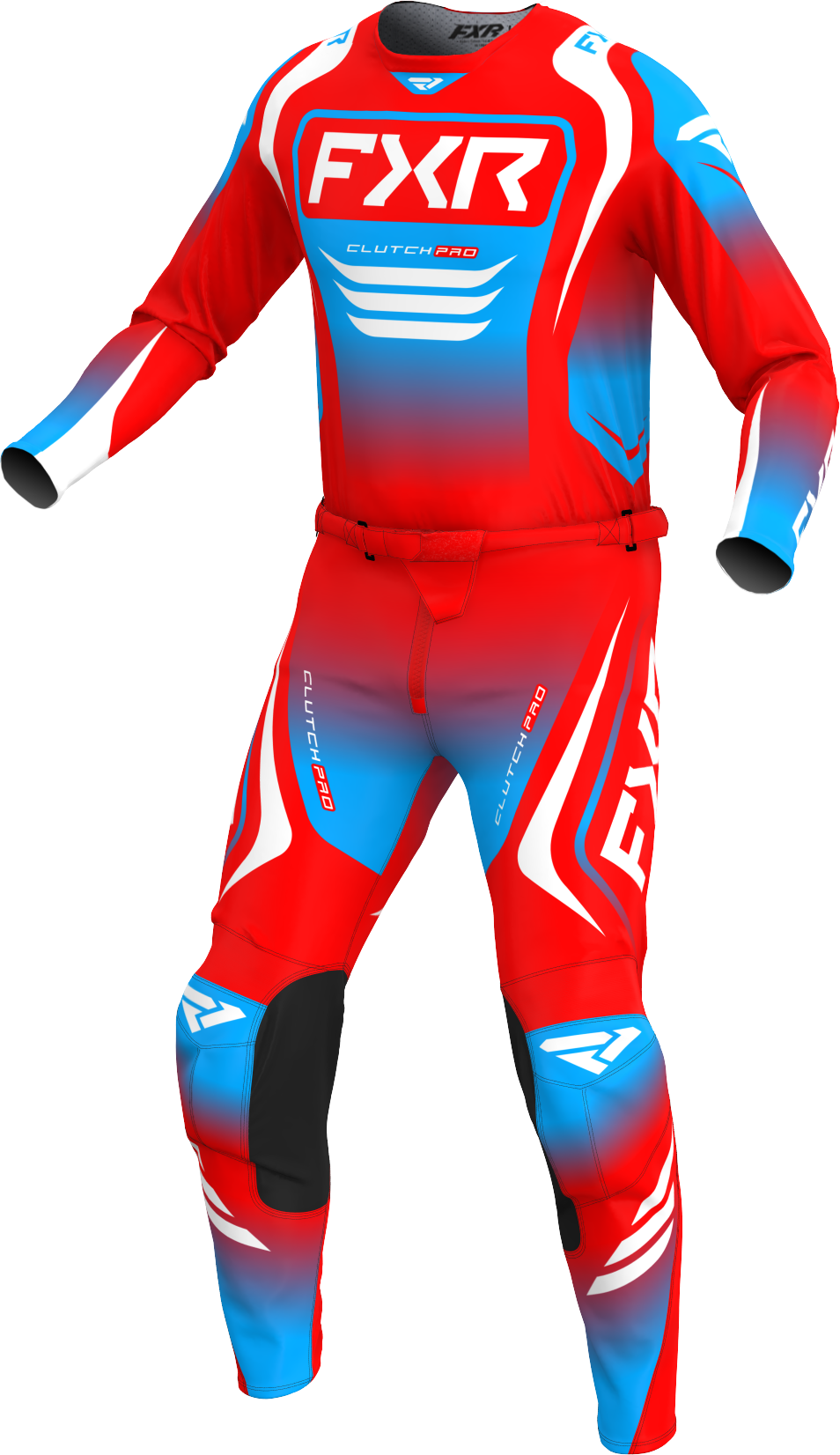 2025 FXR Clutch Pro Red White Blue MX Kit Combo | FXR MX Kits – mastersofmx