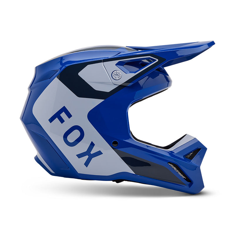 2025 Fox V1 Lean - Blue Motocross Helmet | Fox MX Helmets – mastersofmx
