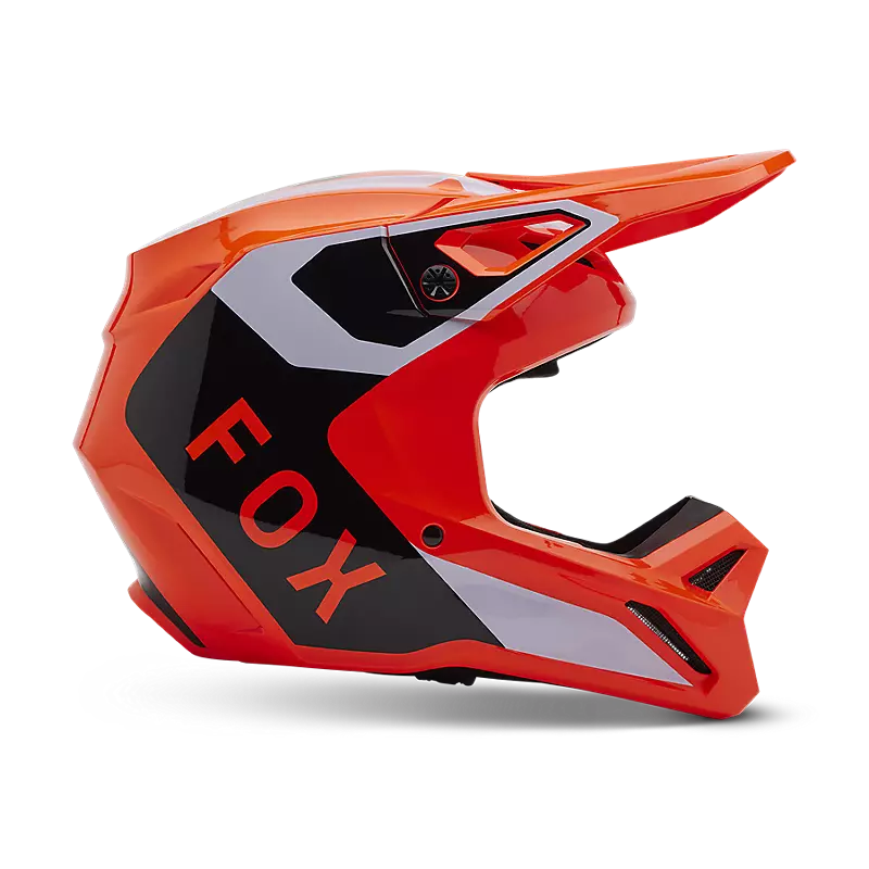 Youth 2025 Fox V1 Lean Orange MX Motocross Helmet – mastersofmx