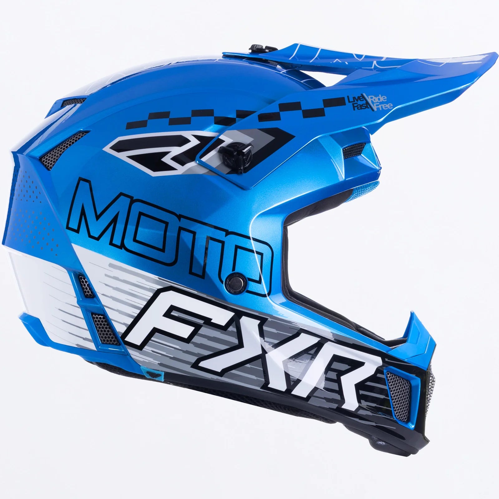 2026 Youth FXR Clutch MX Helmet Blue | FXR Motocross Helmets – mastersofmx