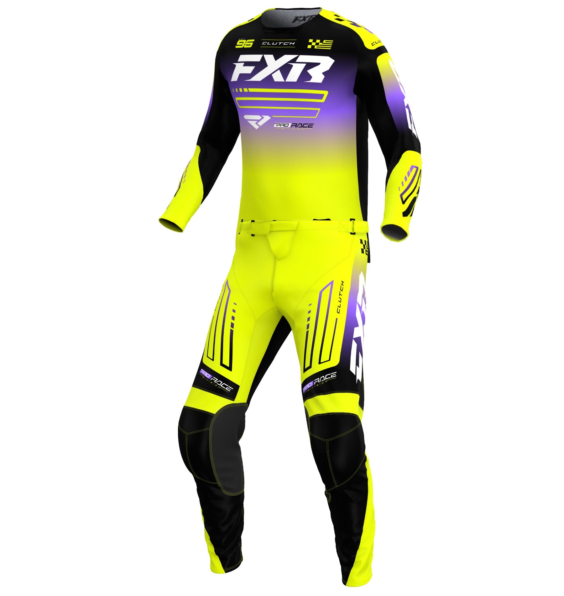 2026 FXR Clutch Yellow Purple MX Kit Combo | FXR MX Kits – mastersofmx