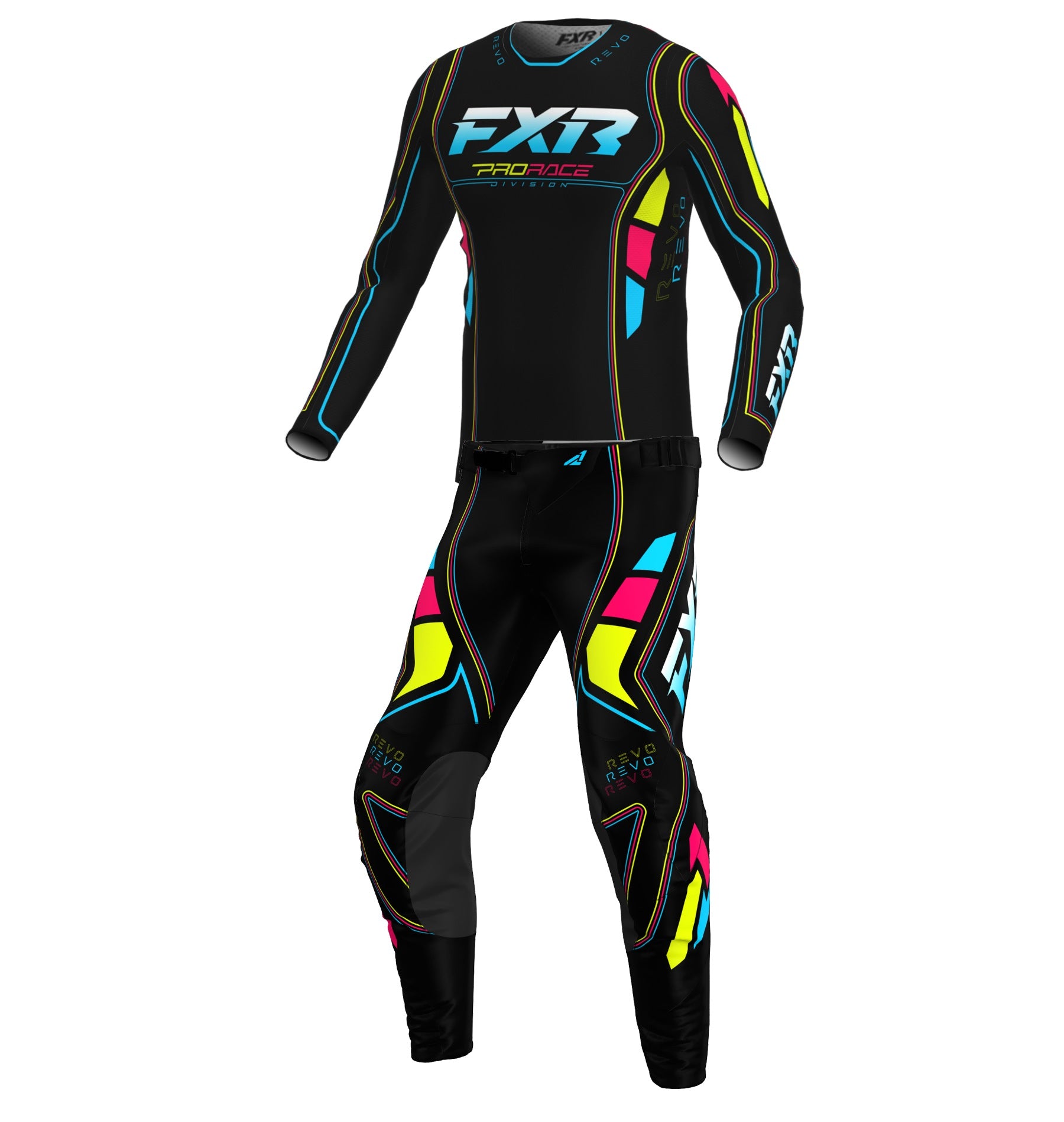 2026 FXR Revo Velocity Rave Black MX kit combo | FXR MX Kits – mastersofmx