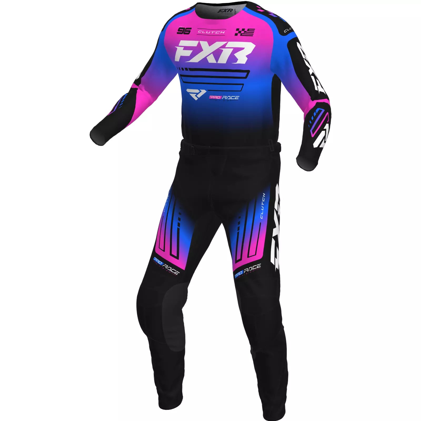 2025 FXR Youth Clutch Black Pink Blue Kit Combo | FXR Youth MX Kits ...