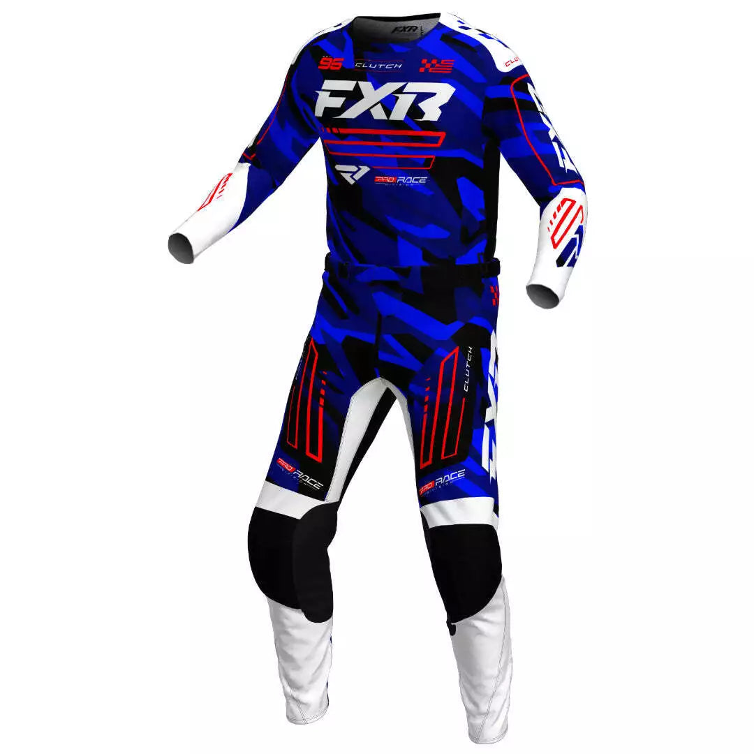 2025 FXR Youth Clutch Blue Camo Red Kit Combo | FXR Youth MX Kits ...