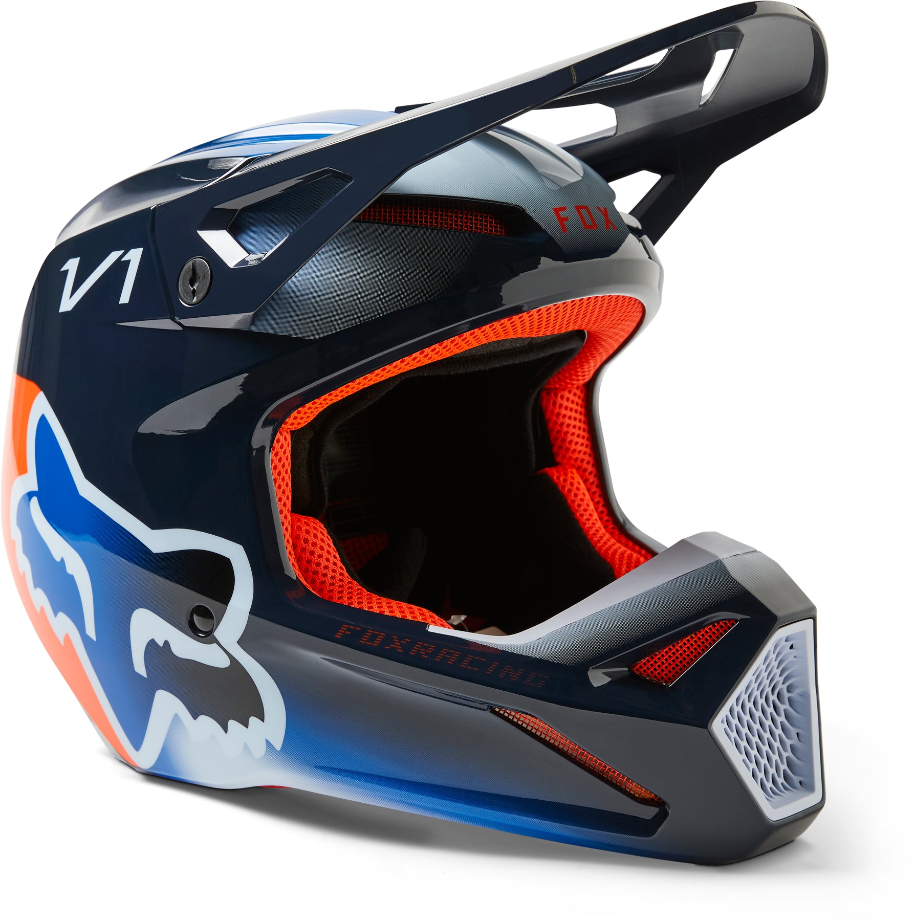 2023 Fox V1 TOXSYK Midnight Blue Motocross Helmet | Fox MX Helmets ...