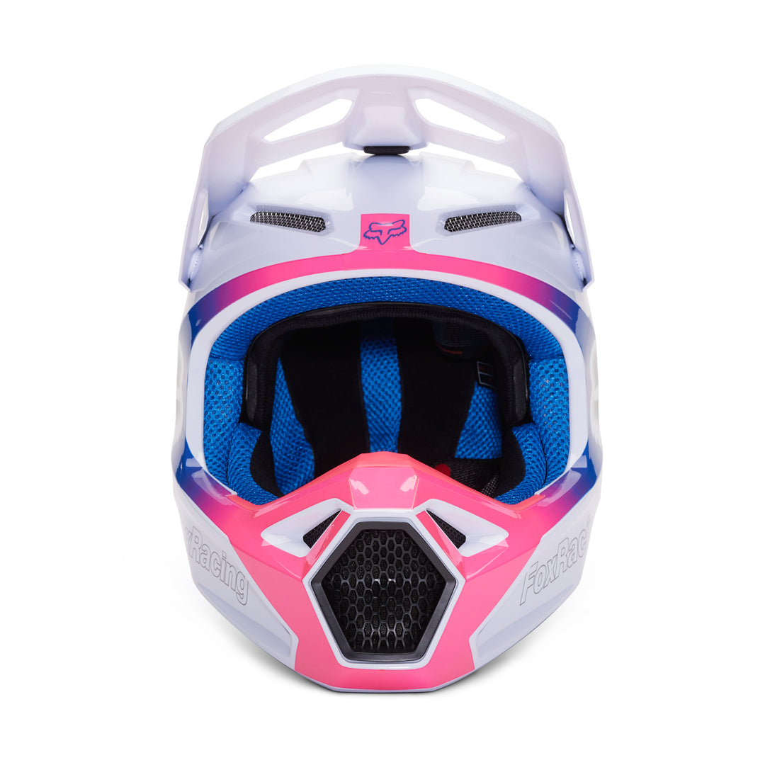 2023 Fox V1 HORYZN Black White Blue Pink Motocross Helmet | Fox MX ...